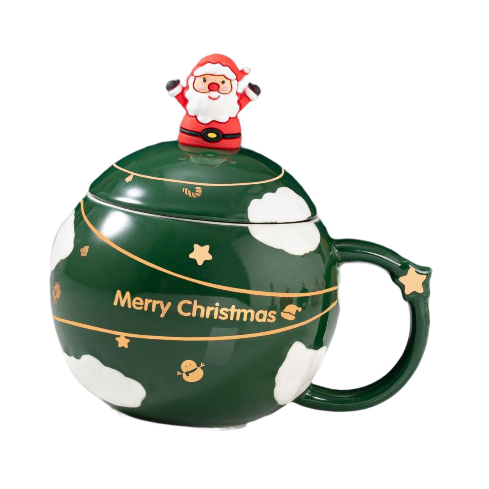 Baoblaze Ceramic Christmas Mug Coffee Cup Cute Xmas Mug for Boys Girls ...