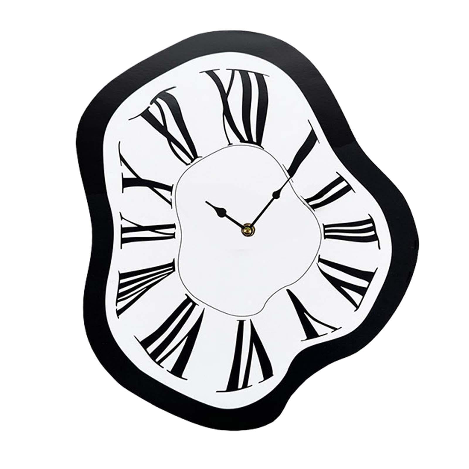 Baoblaze Creative Melting Clock Funny Modern Distorted Wall Clock for ...