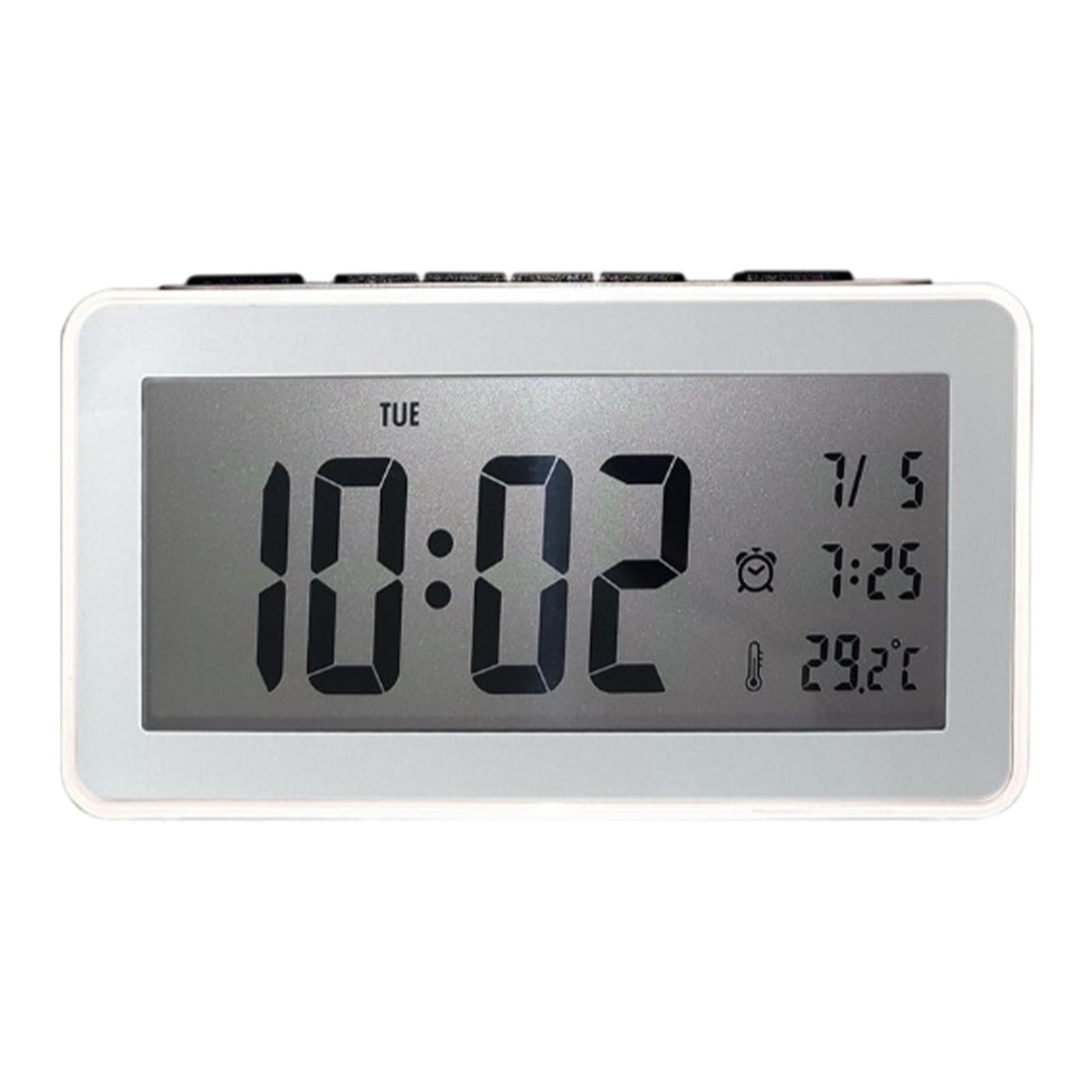 Baoblaze Digital Clock 12/24H Display Small Clock Office Snooze Large ...