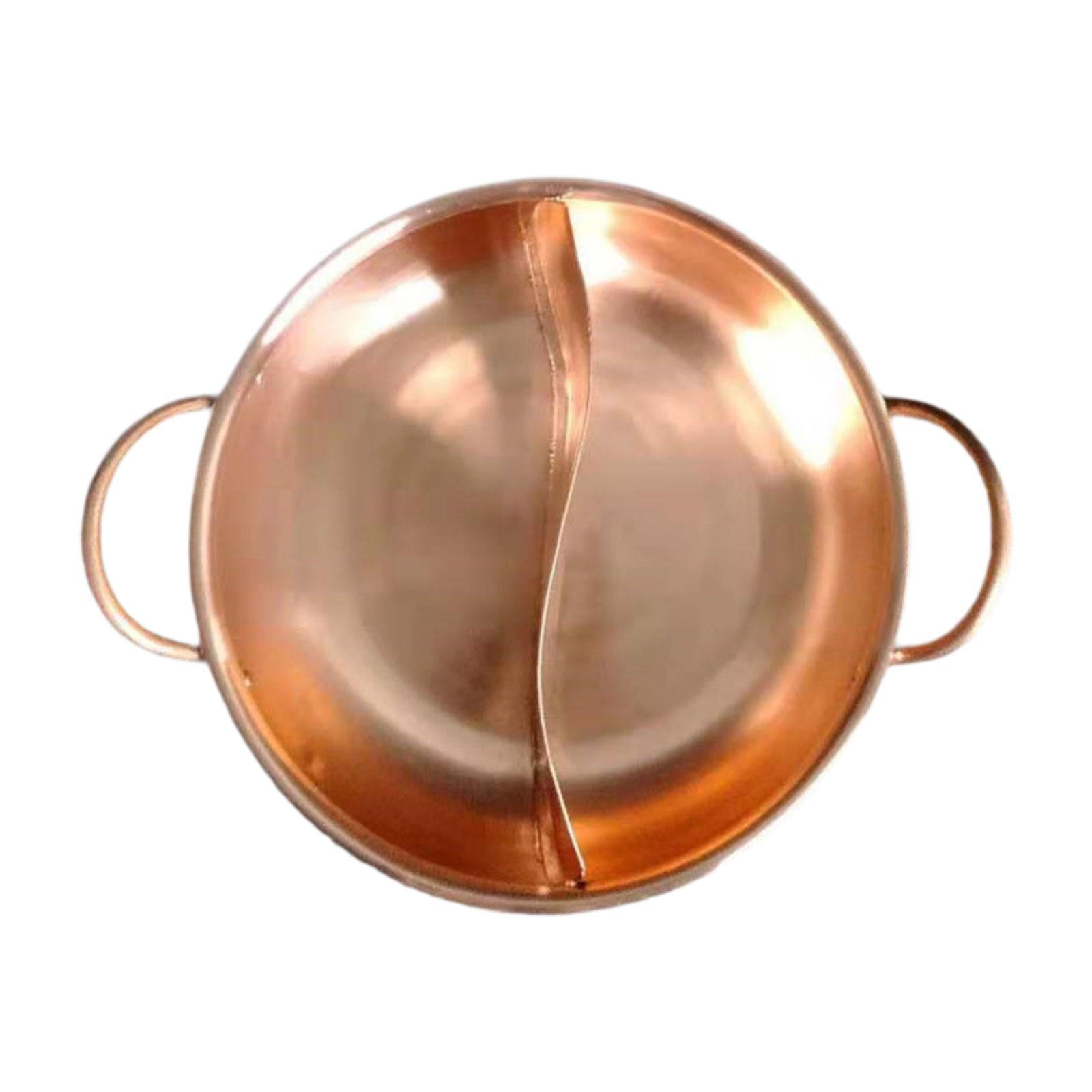 Baoblaze Divided Hot Pot Cooking Pot with Divider Household 2 Handles ...