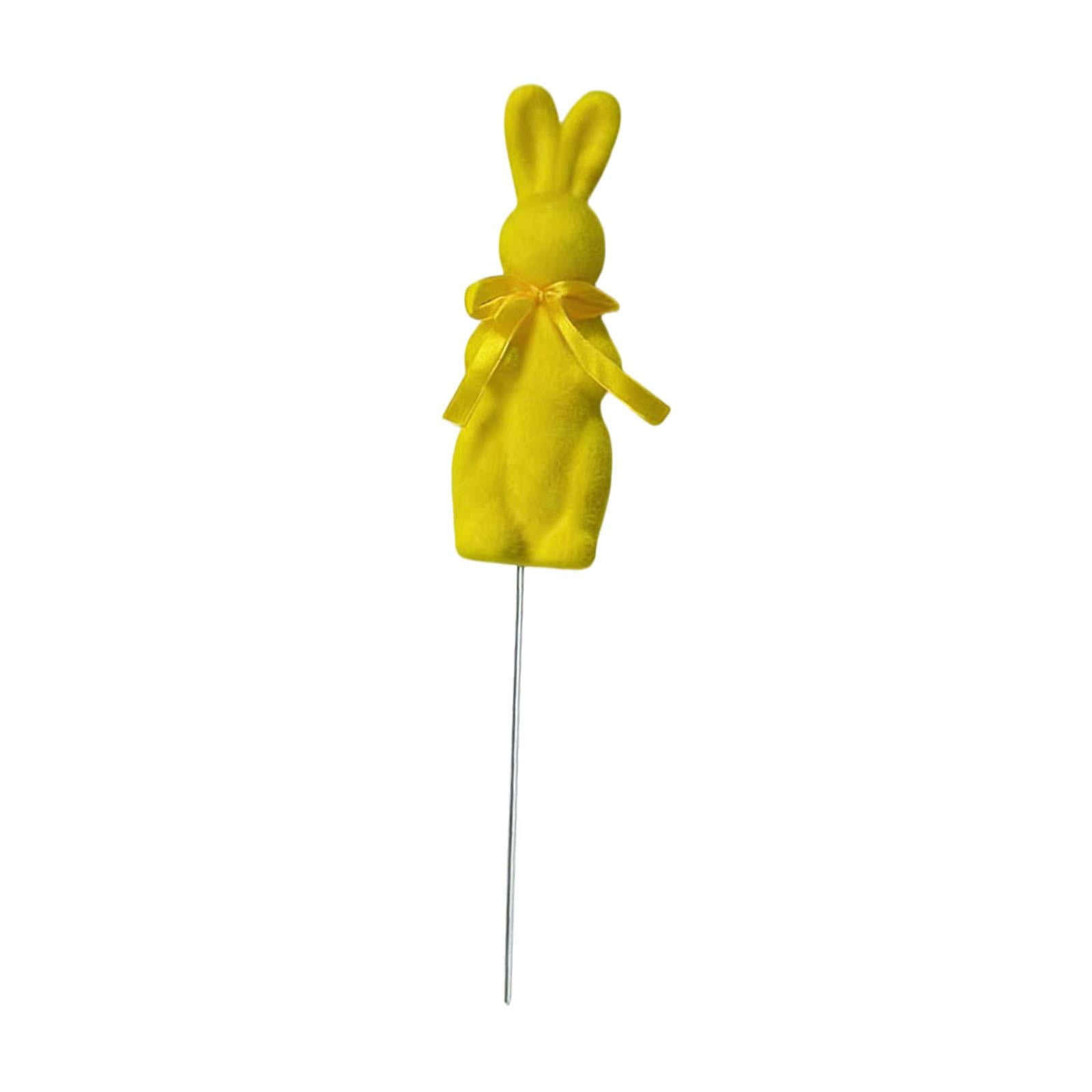 Baoblaze Easter Bunny Garden Stake Easter Decoration Creative Flocked ...