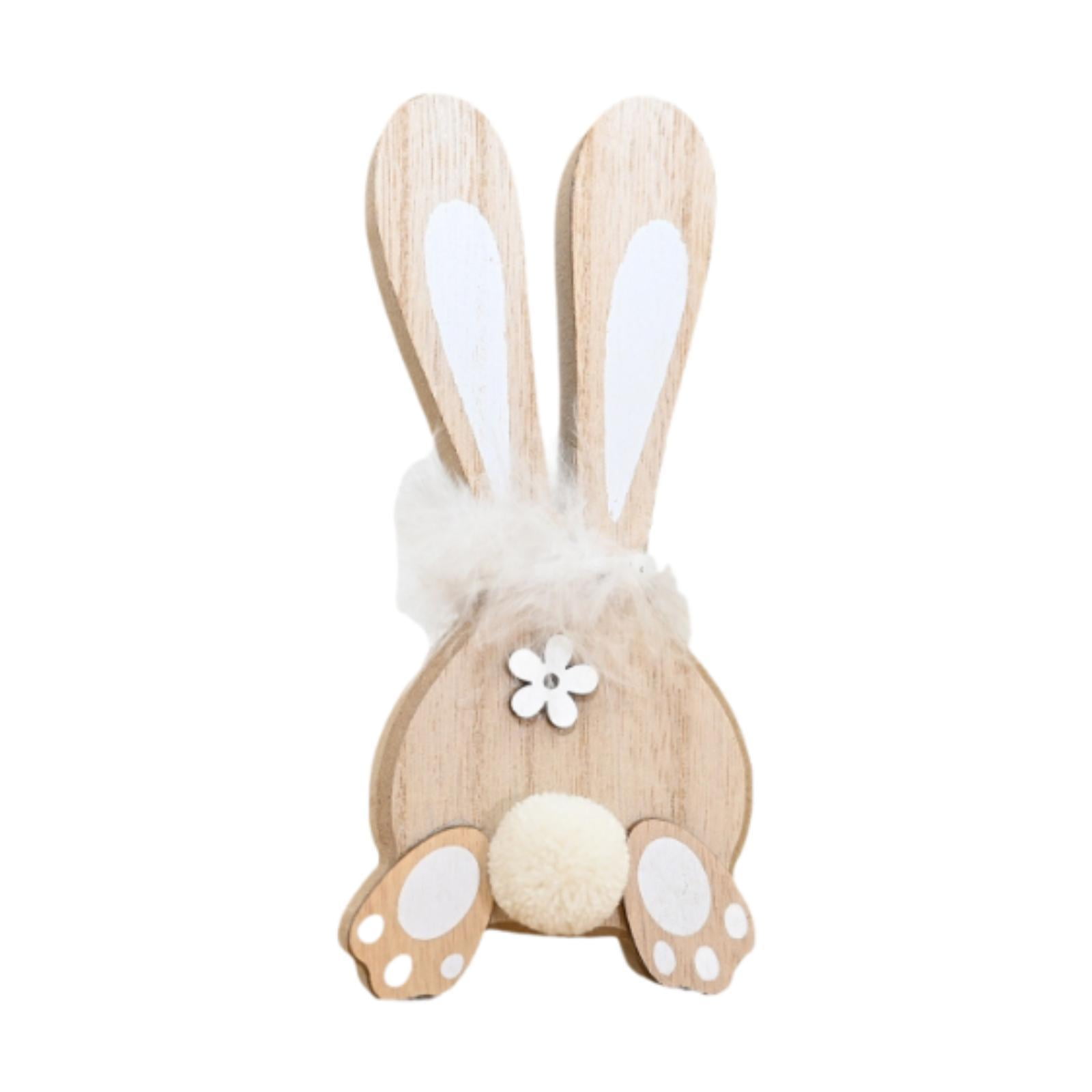 Baoblaze Easter Bunny Ornament Bunny Decor Desktop Bunny Figure for Walkway Desk Home 9.3cmx3 ...