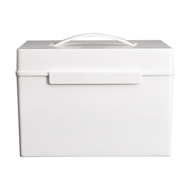 Baoblaze First Aid Storage Box with Removable Tray Empty Container Bin ...