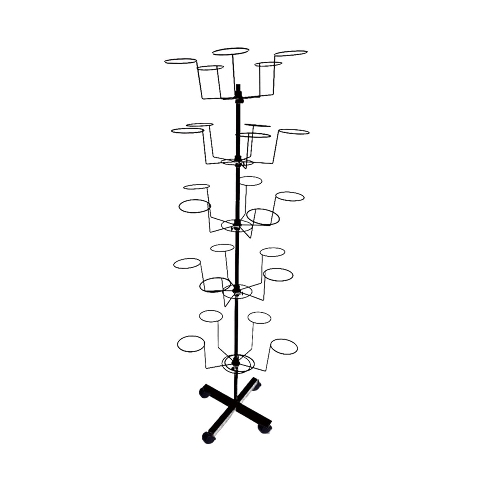 Baoblaze Floor Standing Hats Display Rack Hat Headwear Rack Heavy Duty ...