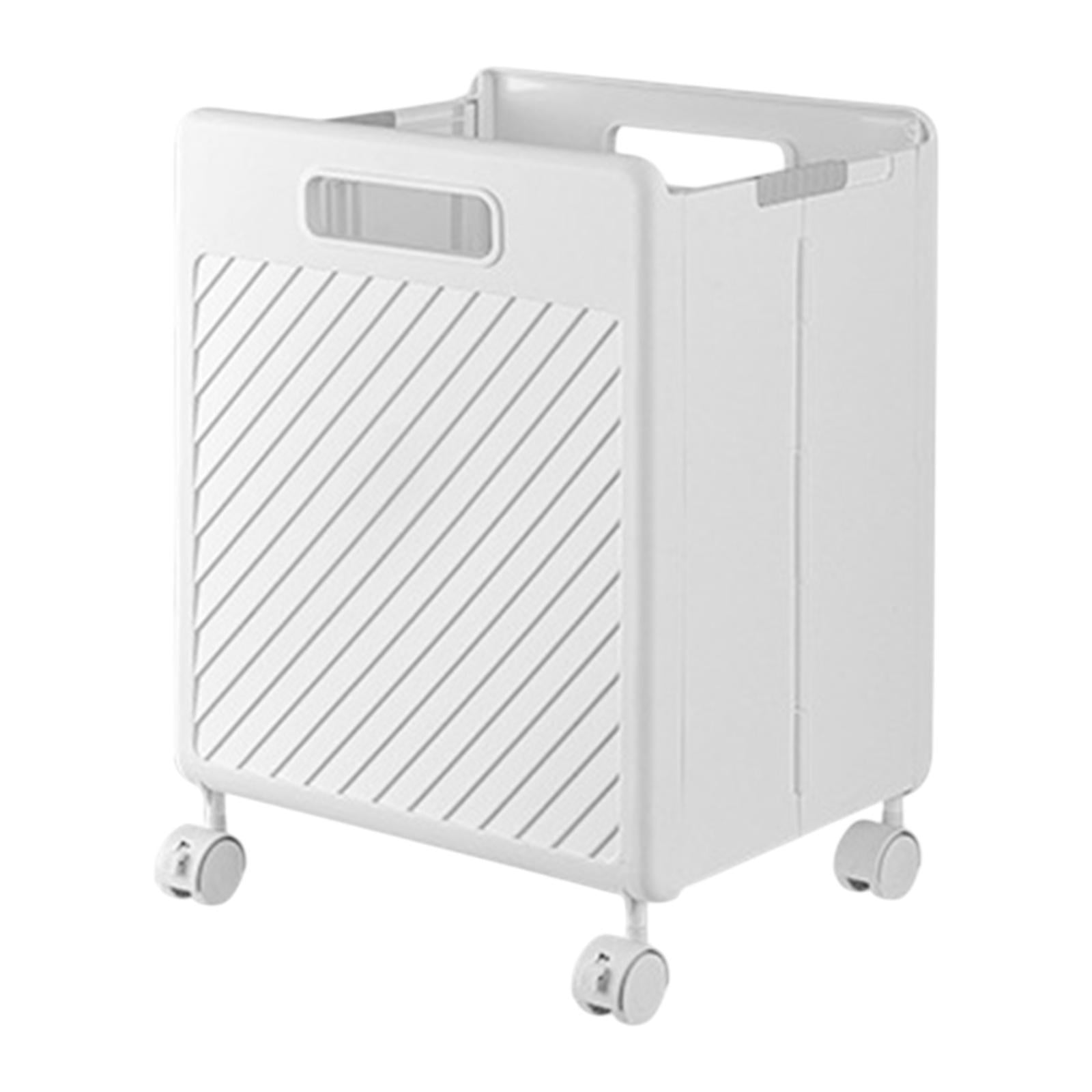 Baoblaze Foldable Laundry Basket with Wheels Dirty Clothes Laundry ...