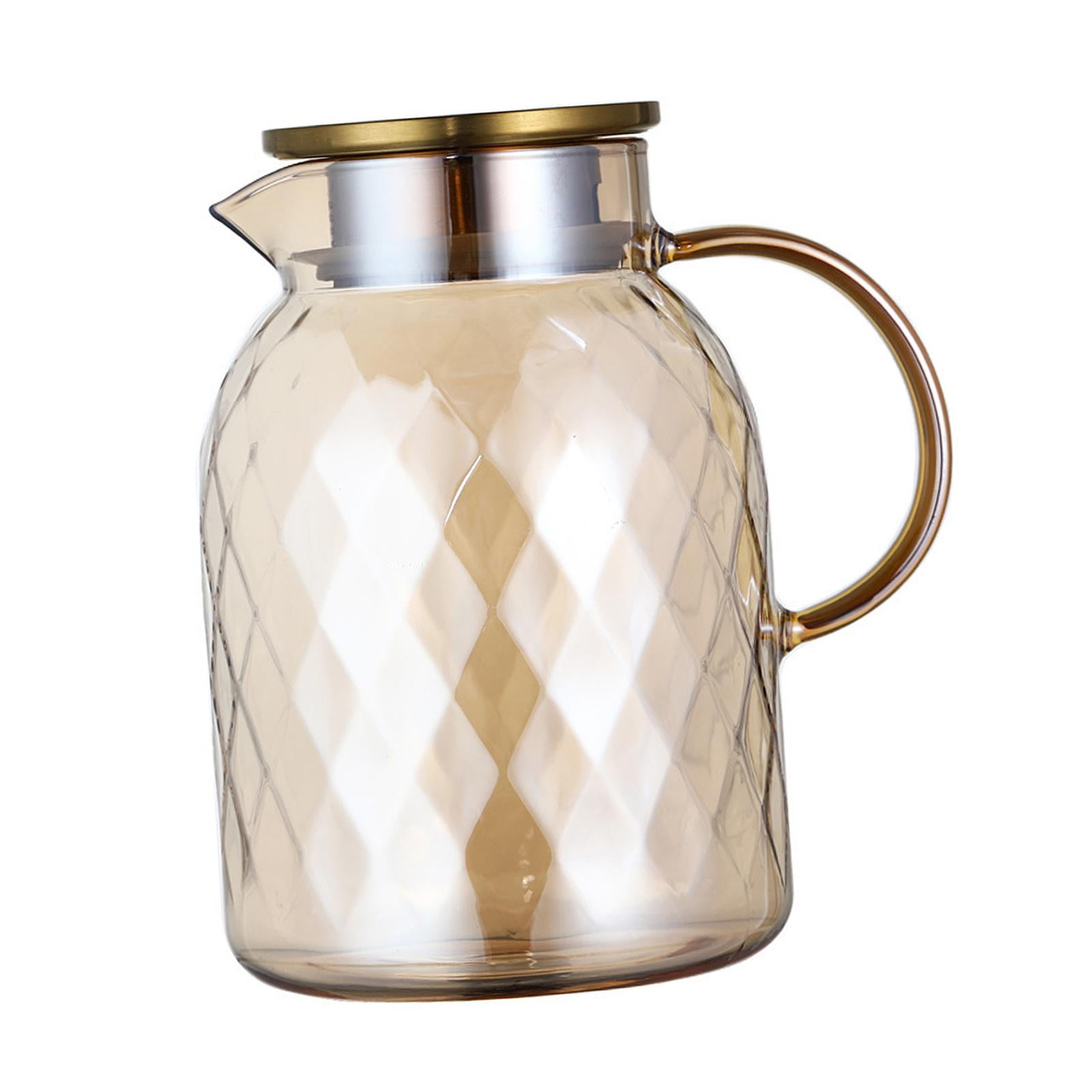 Baoblaze Glass Pitcher Water Carafe with Lid Easy Clean Airtight Lid ...