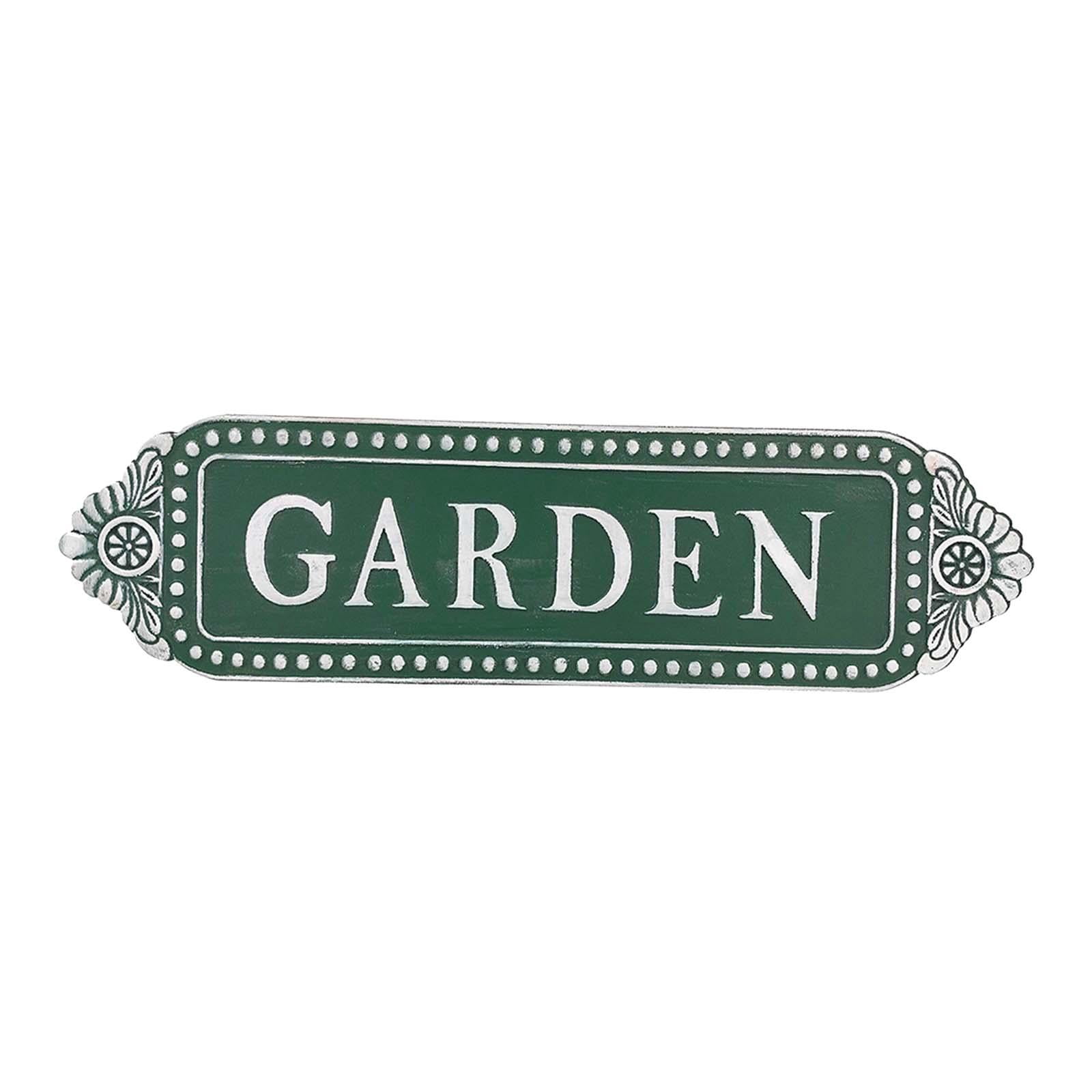 Baoblaze Hanging Garden Sign Rustic Decorative Yard Sign for Porch ...