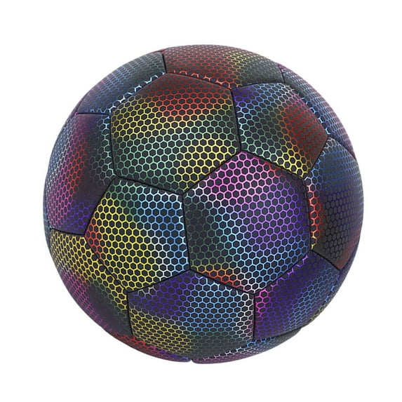 Baoblaze Holographic Reflective Soccer Ball Luminous Football Night ...