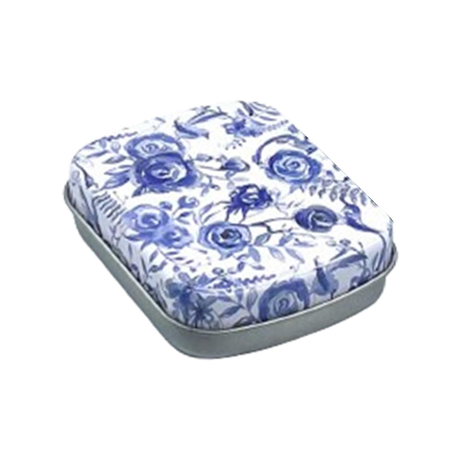 Baoblaze Metal Hinged Tin Box Small Tin Box with Lid Container Tin Can ...