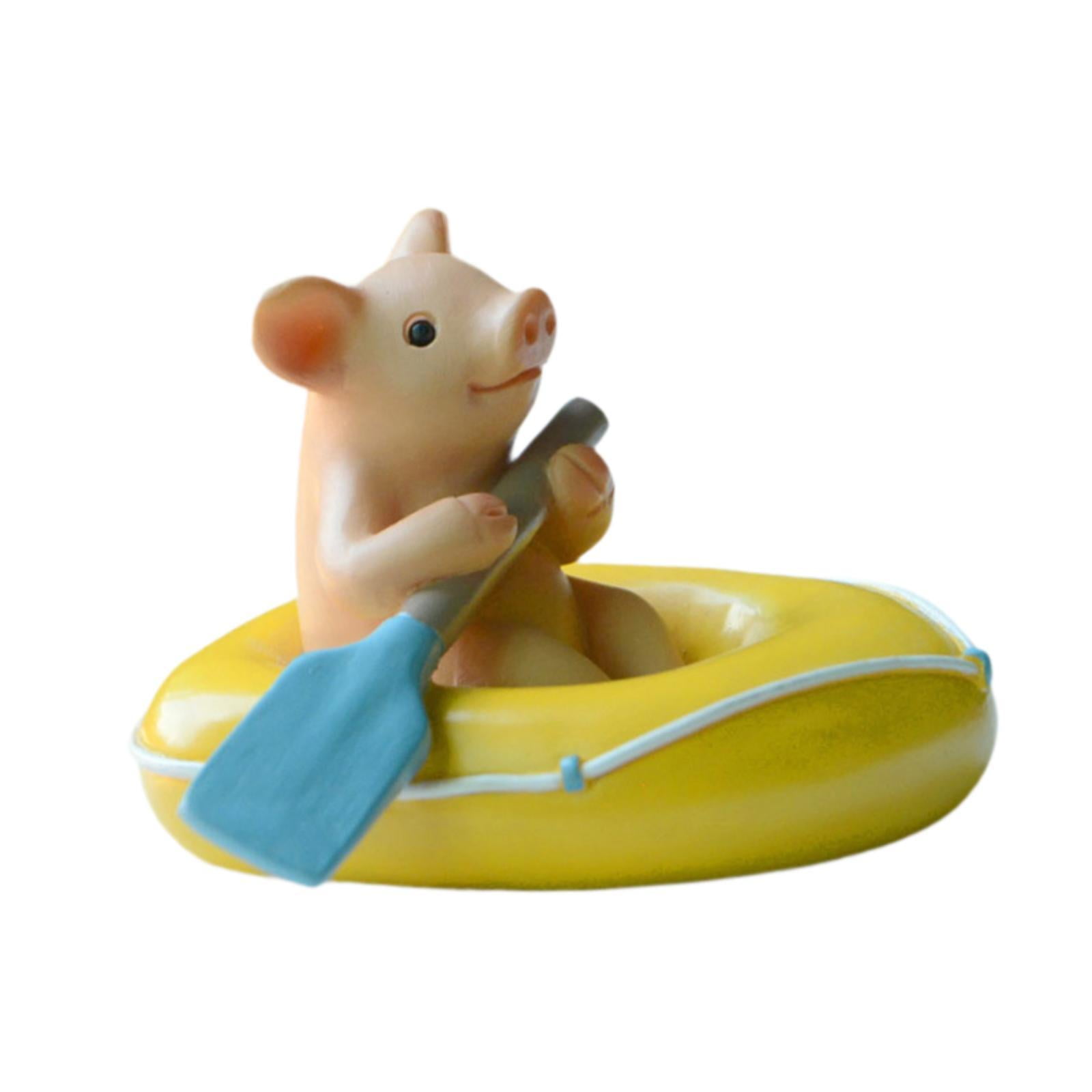 Baoblaze Miniature Pig Garden Statue Miniature Pig Figurine Resin Pig ...