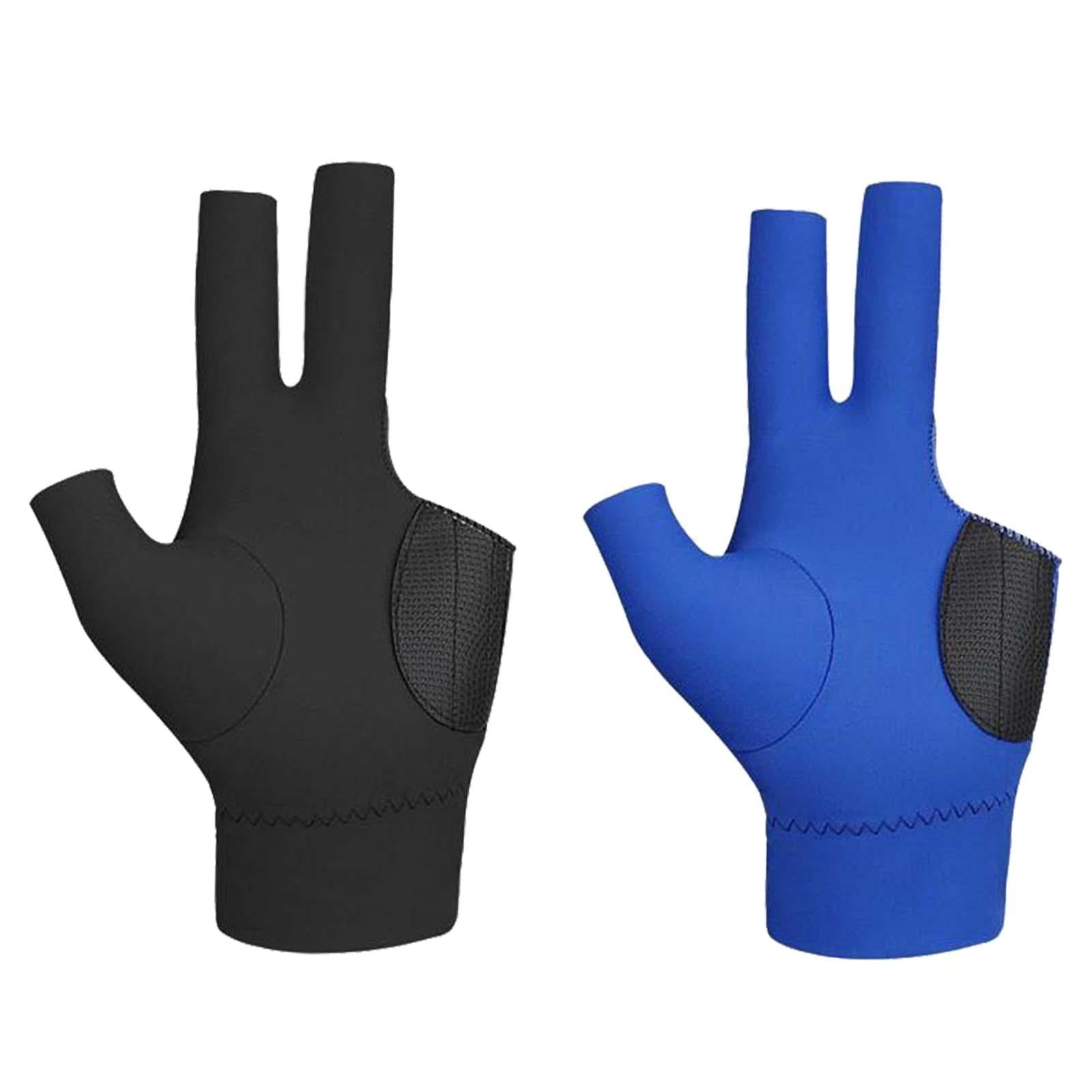 Baoblaze Pack of 2 Portable 3 Finger Billiard Pool Gloves for Men And ...