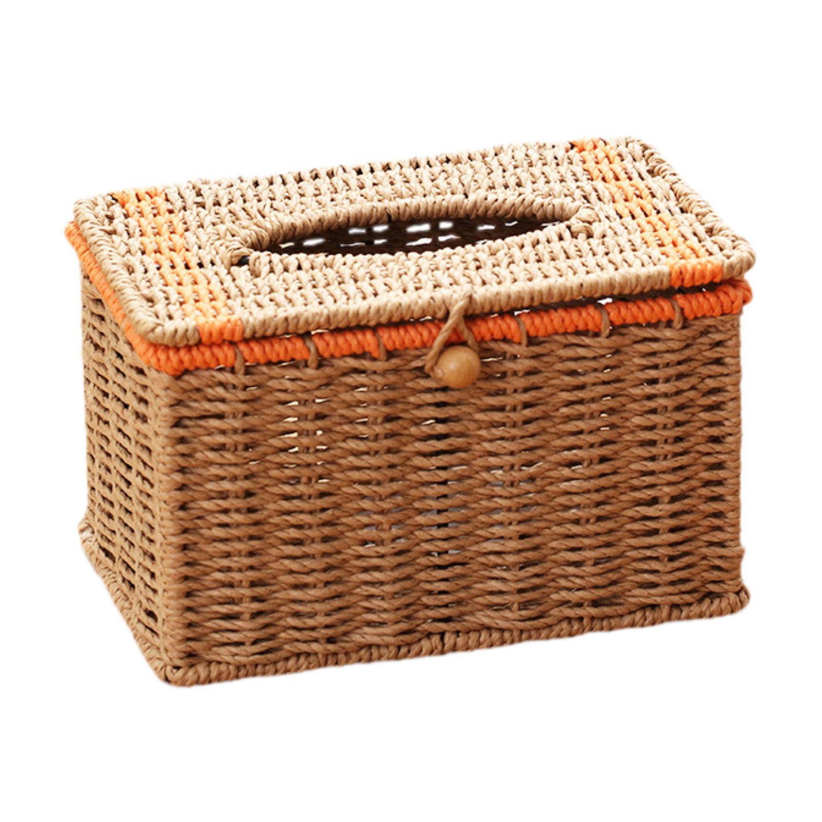 Baoblaze Paper Rope Tissue Box Boho Tissue Paper Holder for Washroom ...