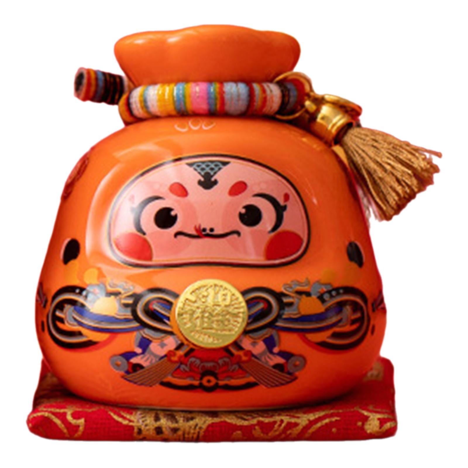 Baoblaze Piggy Bank Ceramic Figurine Desk Statue Money Saving Box ...