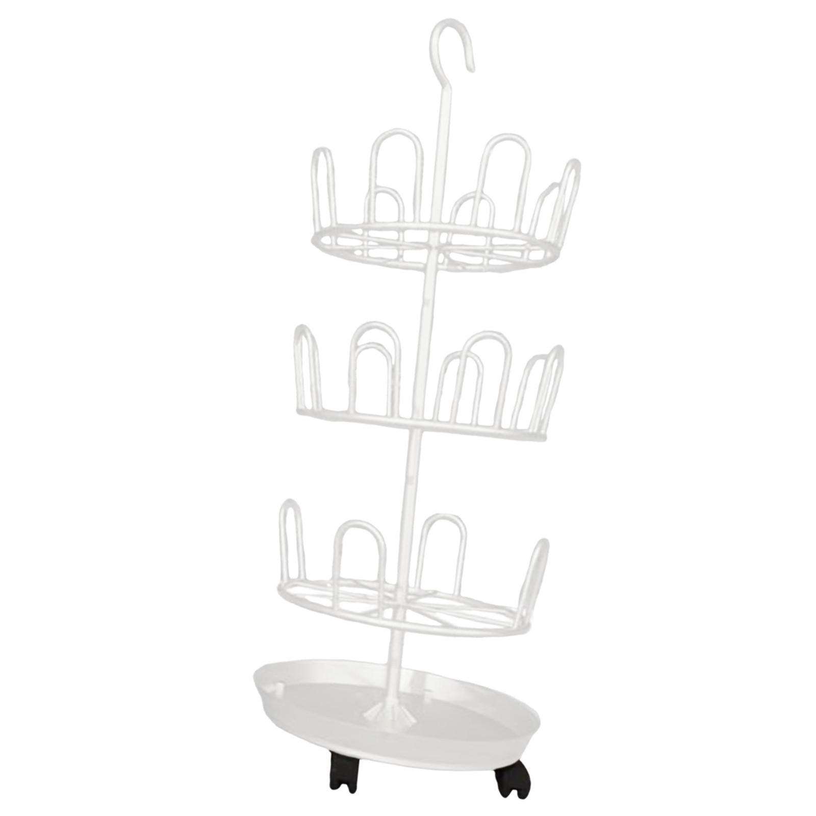Baoblaze Revolving Shoe Tree Circular Revolving Shoe Rack for Cloakroom ...