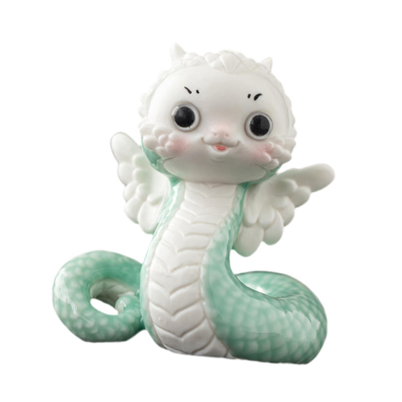 Baoblaze Snake Statue Collection Bookshelf Tea Pet for Living Room Tea ...
