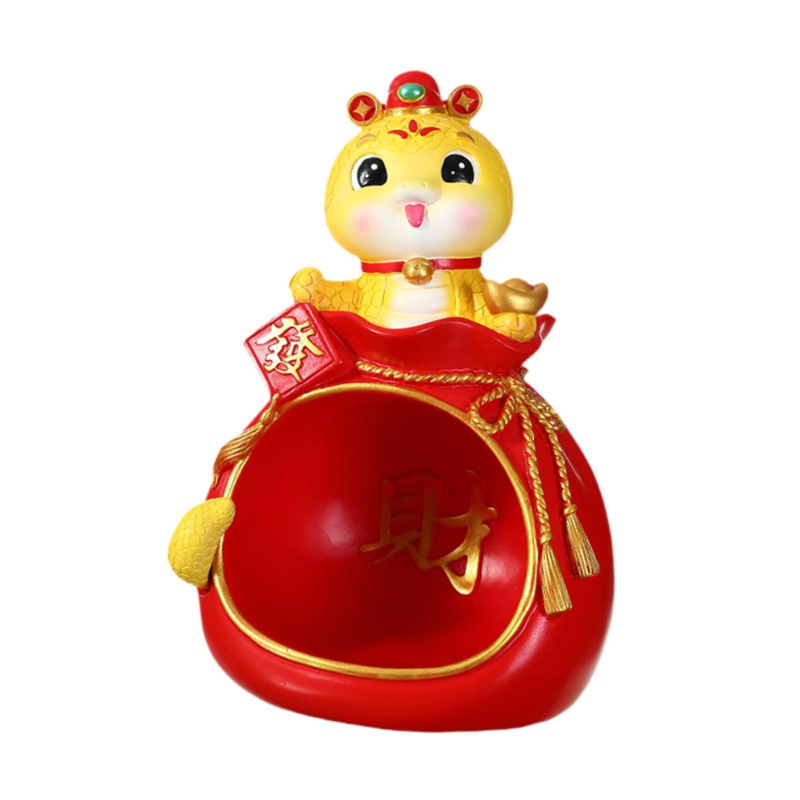Baoblaze Snake Year Statue Storage Tray Festive Snake Year Decoration ...