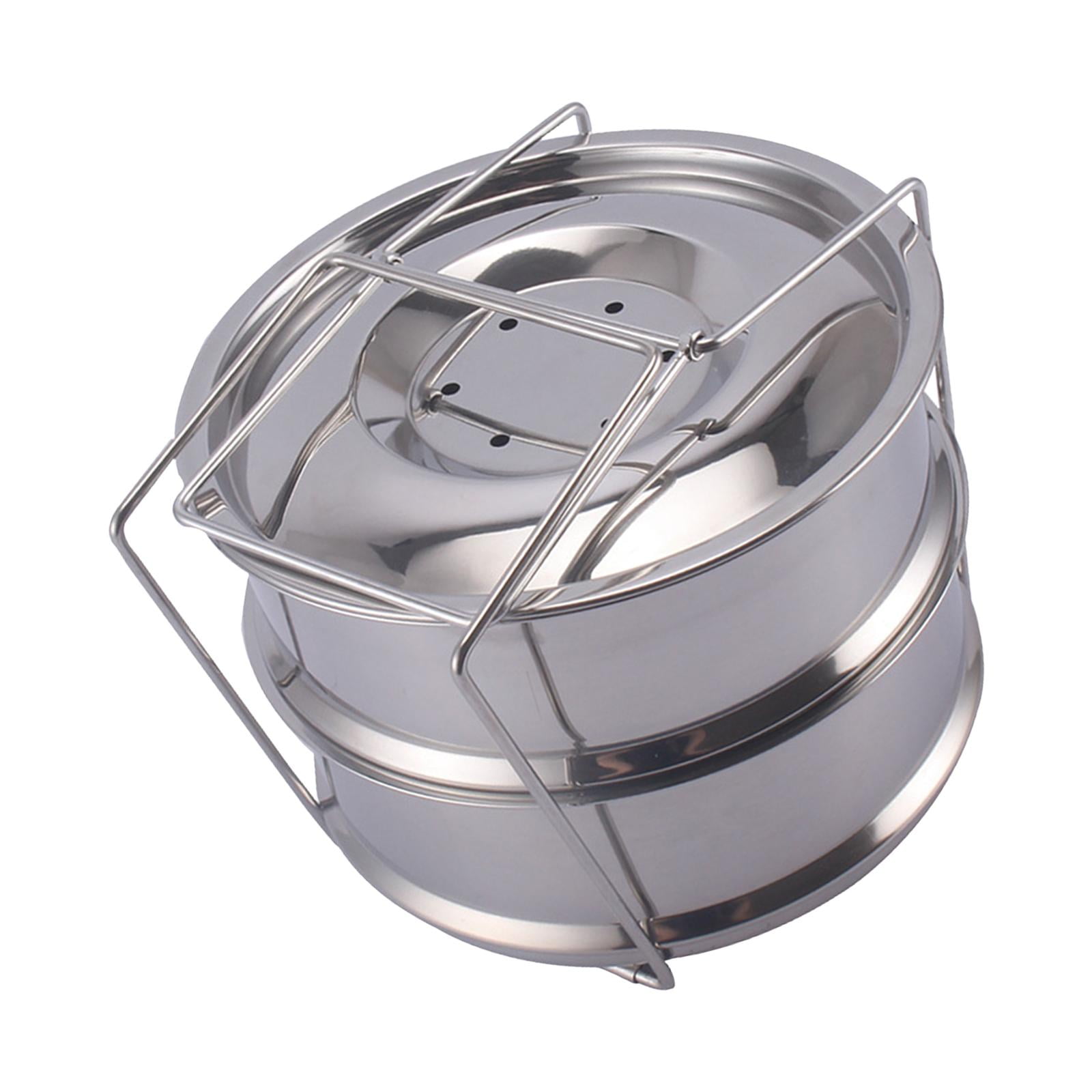 Baoblaze Stackable Steamer Insert Pans 2 Tier for Lasagna Reheat ...