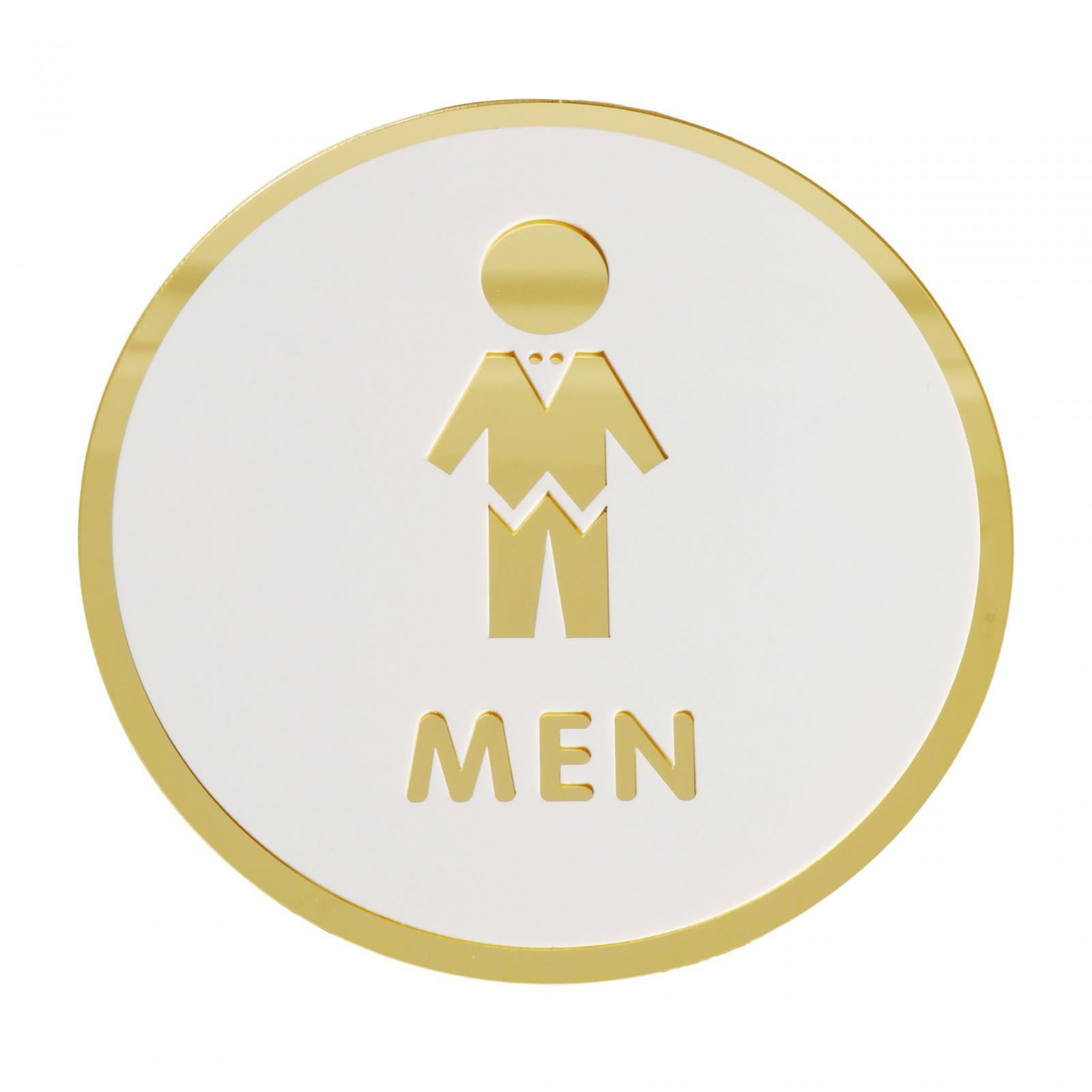 Baoblaze Toilet Door Sign Acrylic Bathroom Door Signage Bathroom Door ...