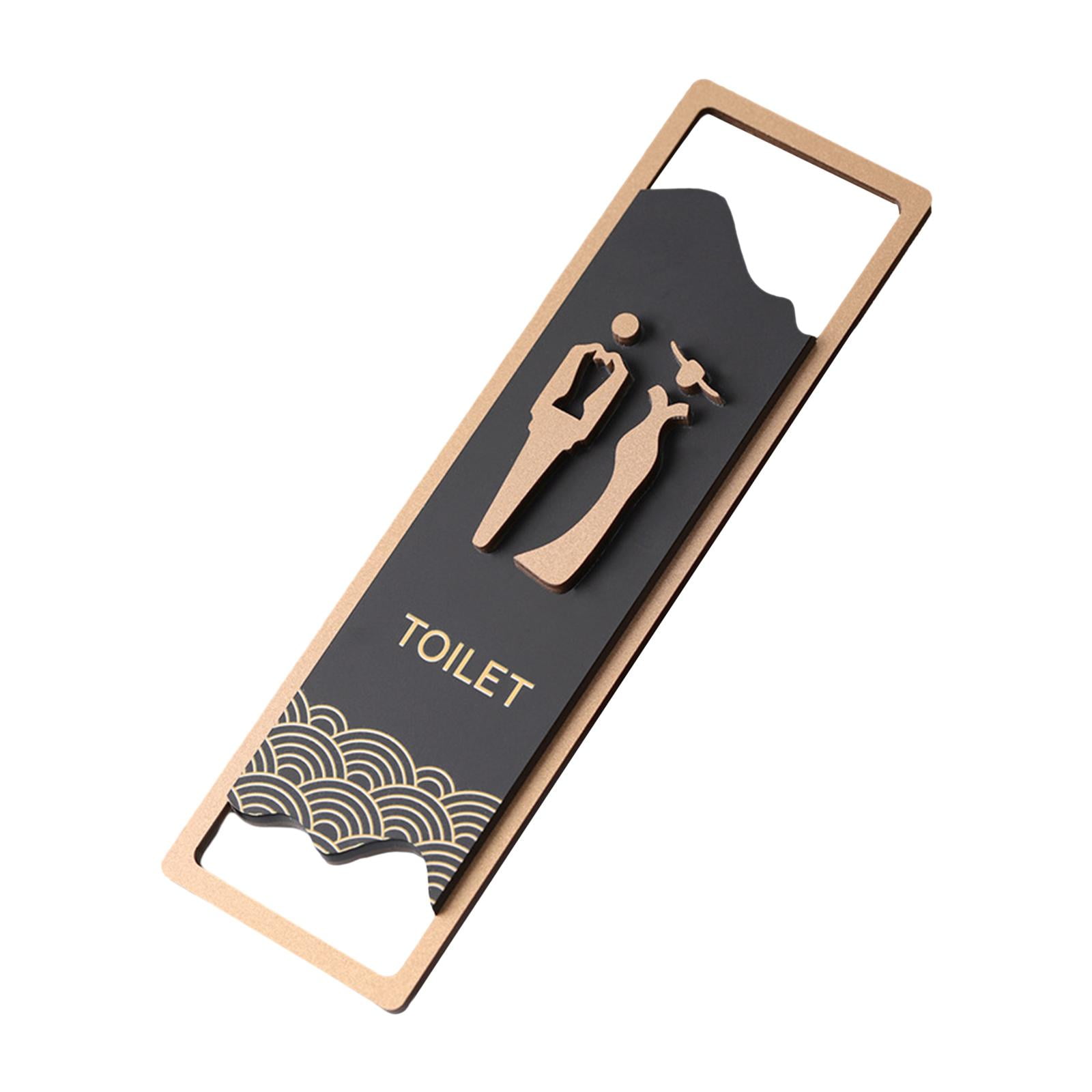 Baoblaze Toilet Sign Acrylic Bathroom Signage Wall Hanging Decor ...