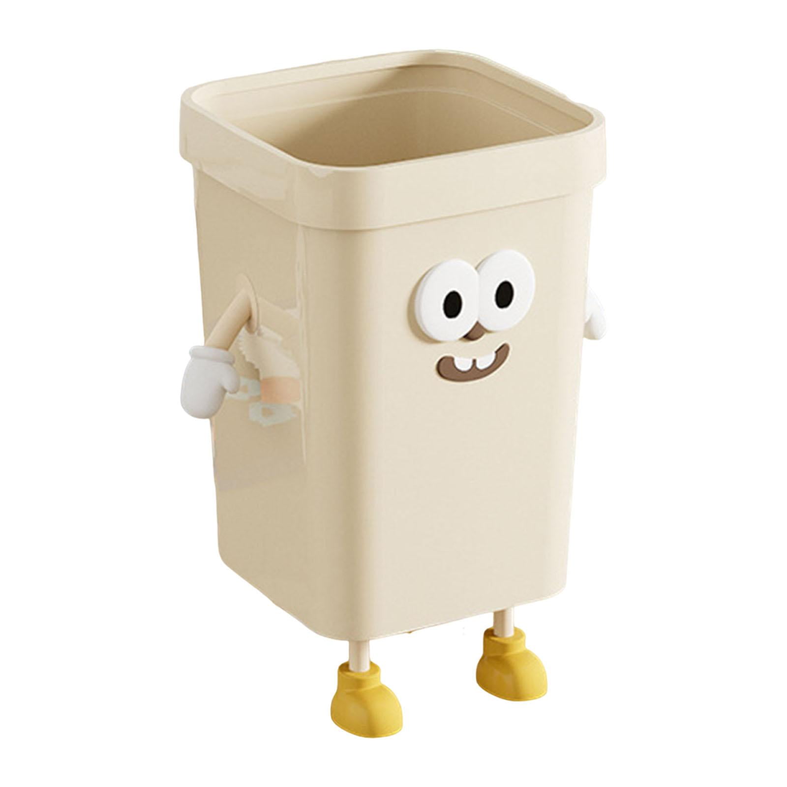 Baoblaze Trash Can Lovely Square Household Compost Bucket for Dorm ...