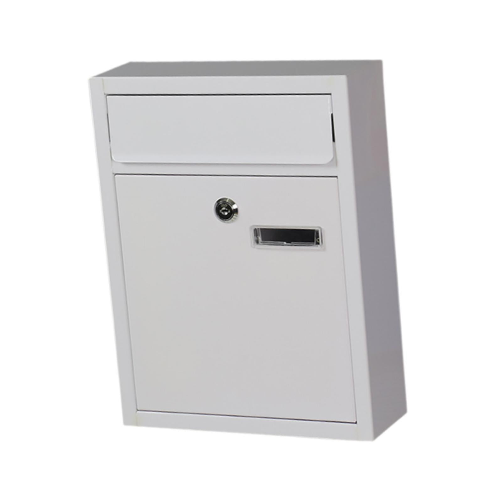 Baoblaze Wall Mount Mailbox Mail Box Lockable Weatherproof with 2 Keys ...