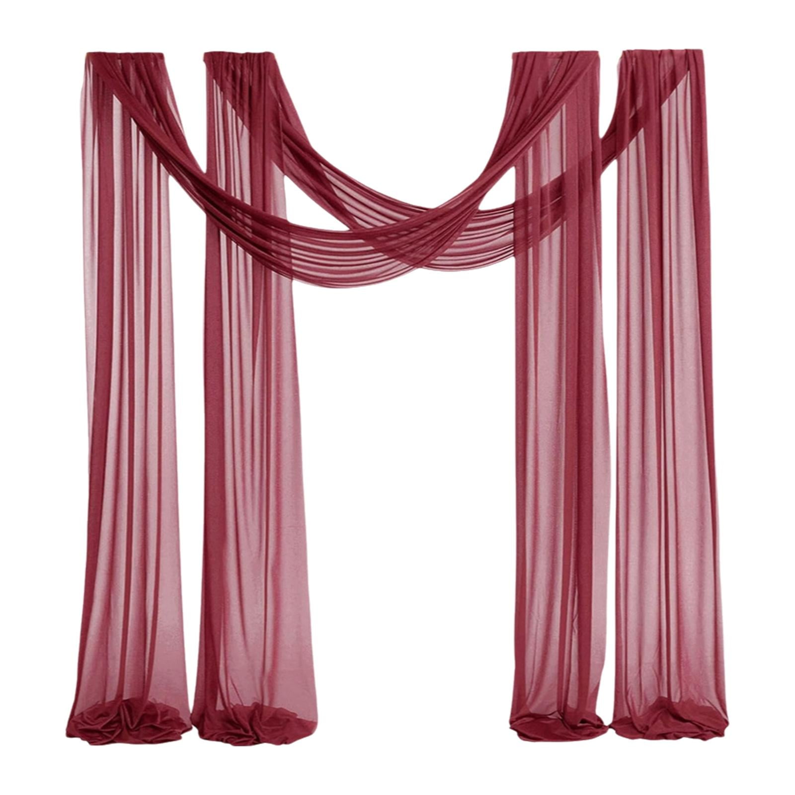 Baoblaze Wedding Arch Chiffon Drape Table Runner Panel for Stage Party ...