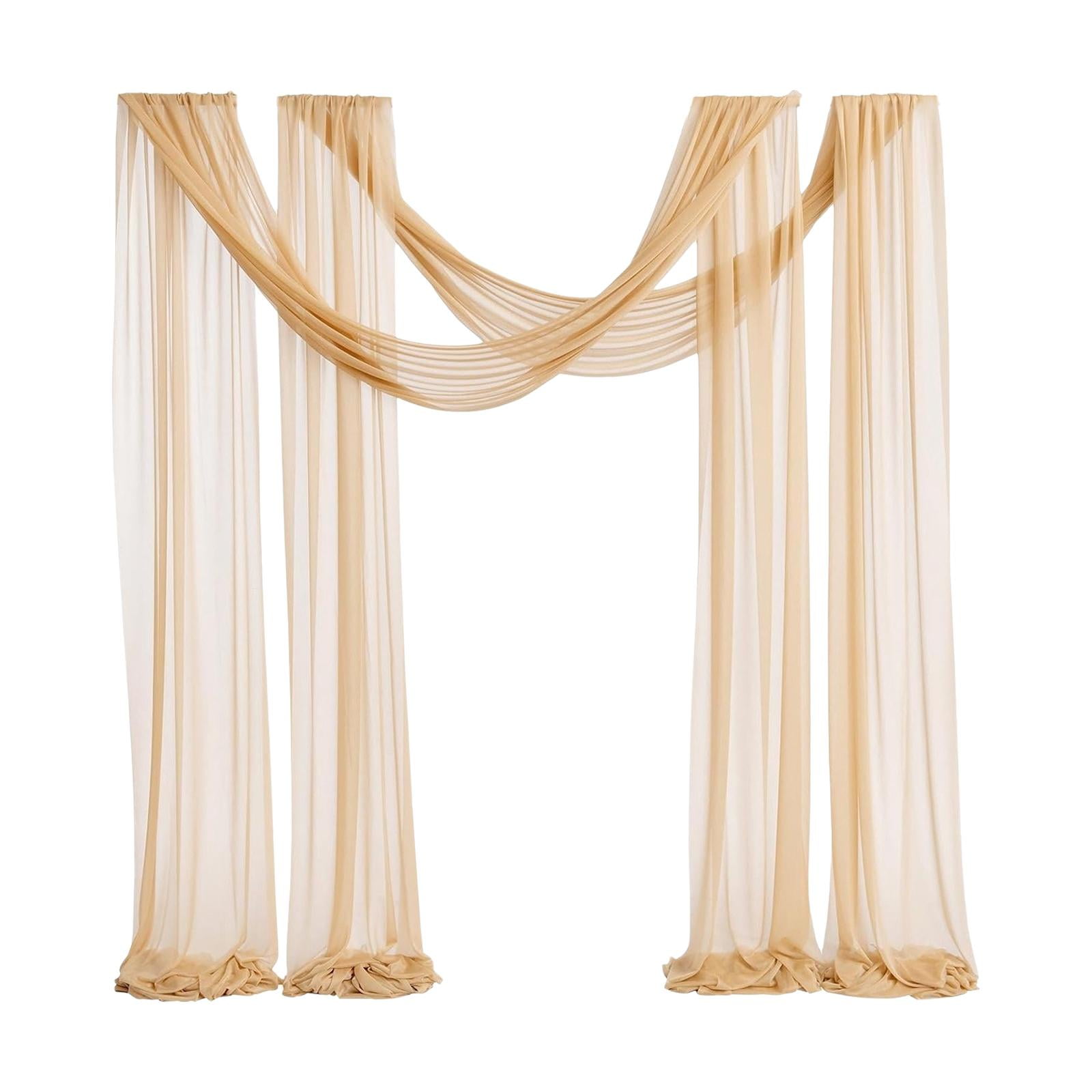 Baoblaze Wedding Arch Chiffon Drape Table Runner Panel for Stage Party ...