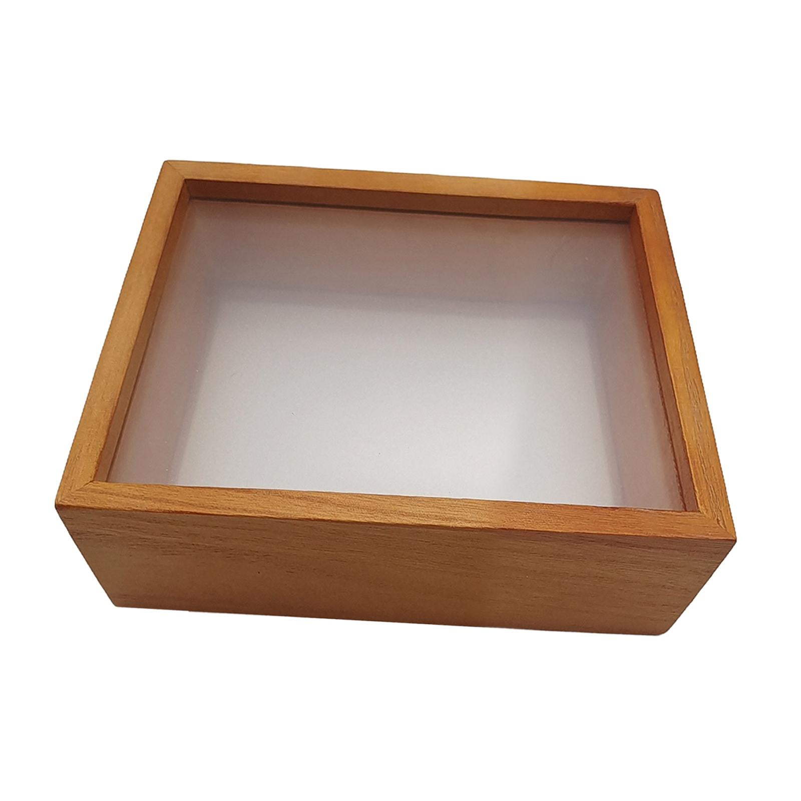 Baoblaze Wood Shadow Box Frame Double Sided Clear DIY Gifts Dried ...