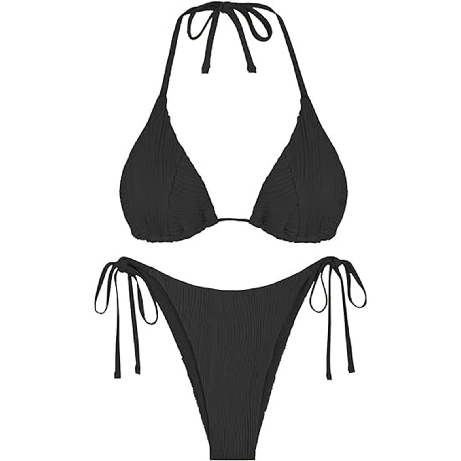 Baocc Bikini Sets For Women Women Bikini Set Solid Color Sexy Triangle