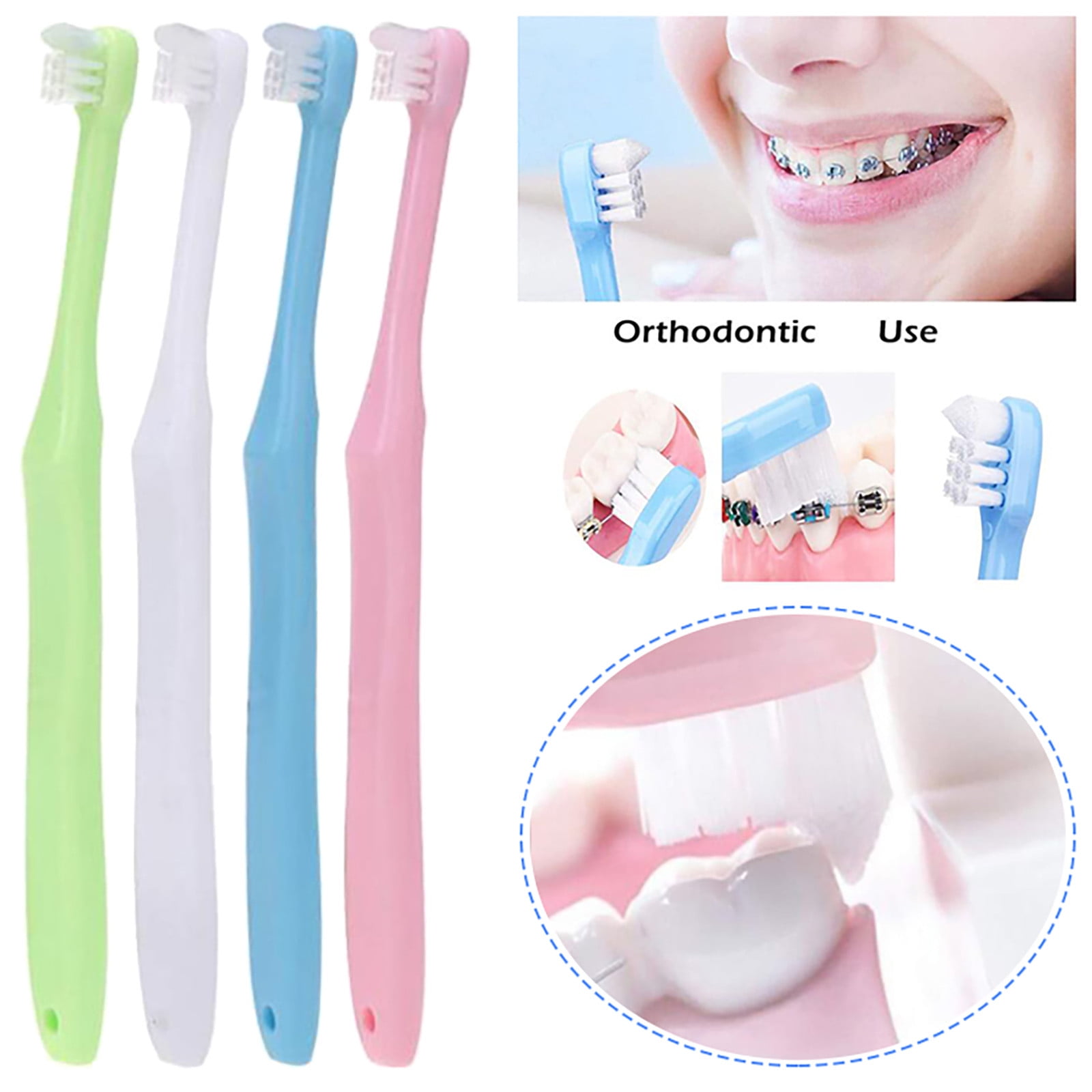 Baocc Folding Toothbrush Wisdom Trim Tuft Toothbrush Small Pieces End ...