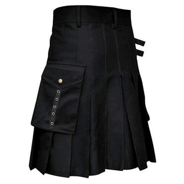 gakvov Utility Kilts For Men Skirt Cargo Pockets Sport Kilt Traditional Highland Scottish ...