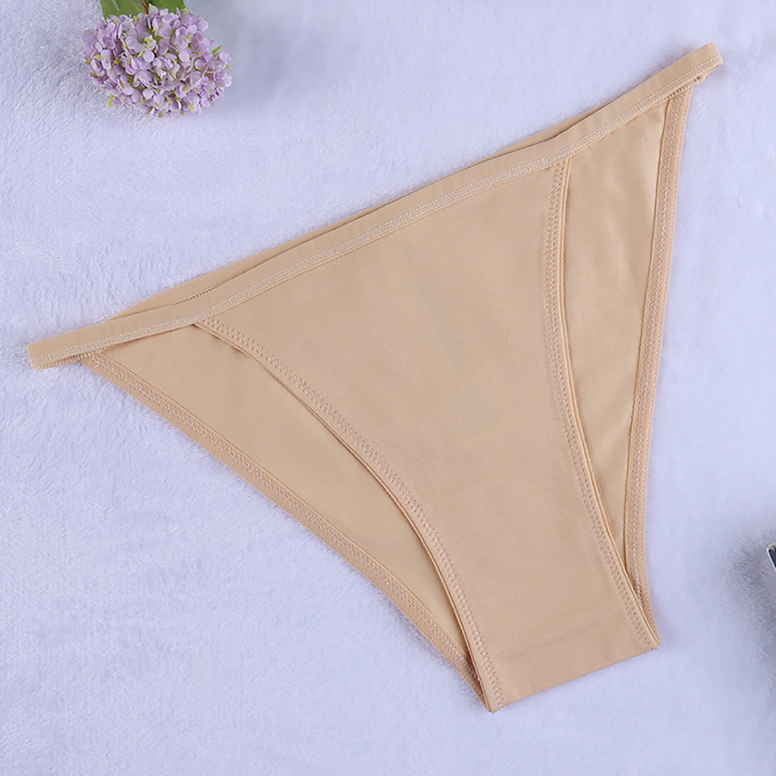 Baodmurt Beige Cotton Plus Size String Bikini Briefs, S-XL - Walmart.com