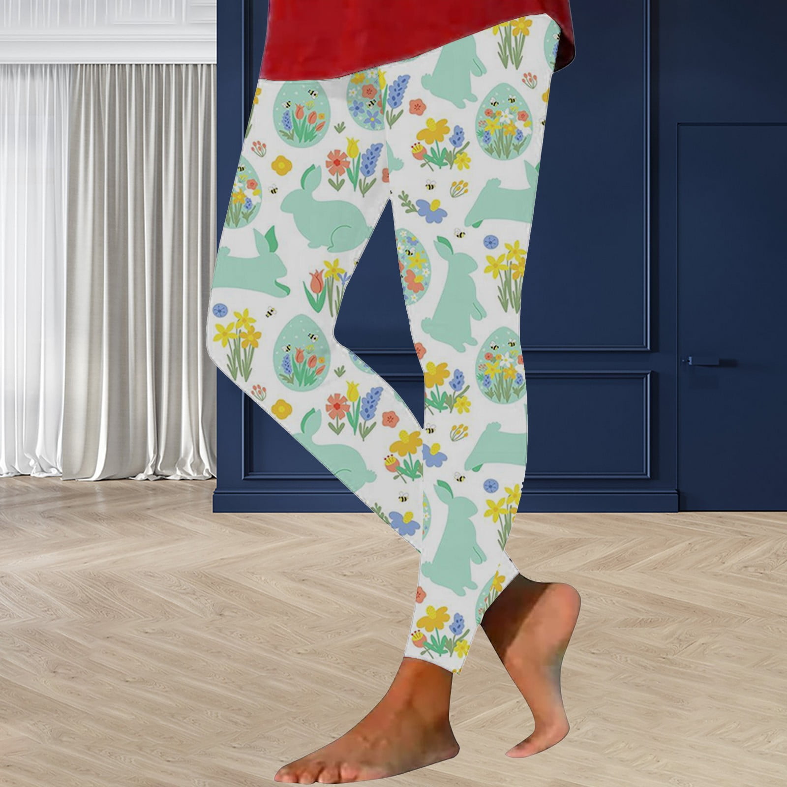 Baodmurt High Waist Pants for Women Slim-Leg Jegging Elastic Band ...