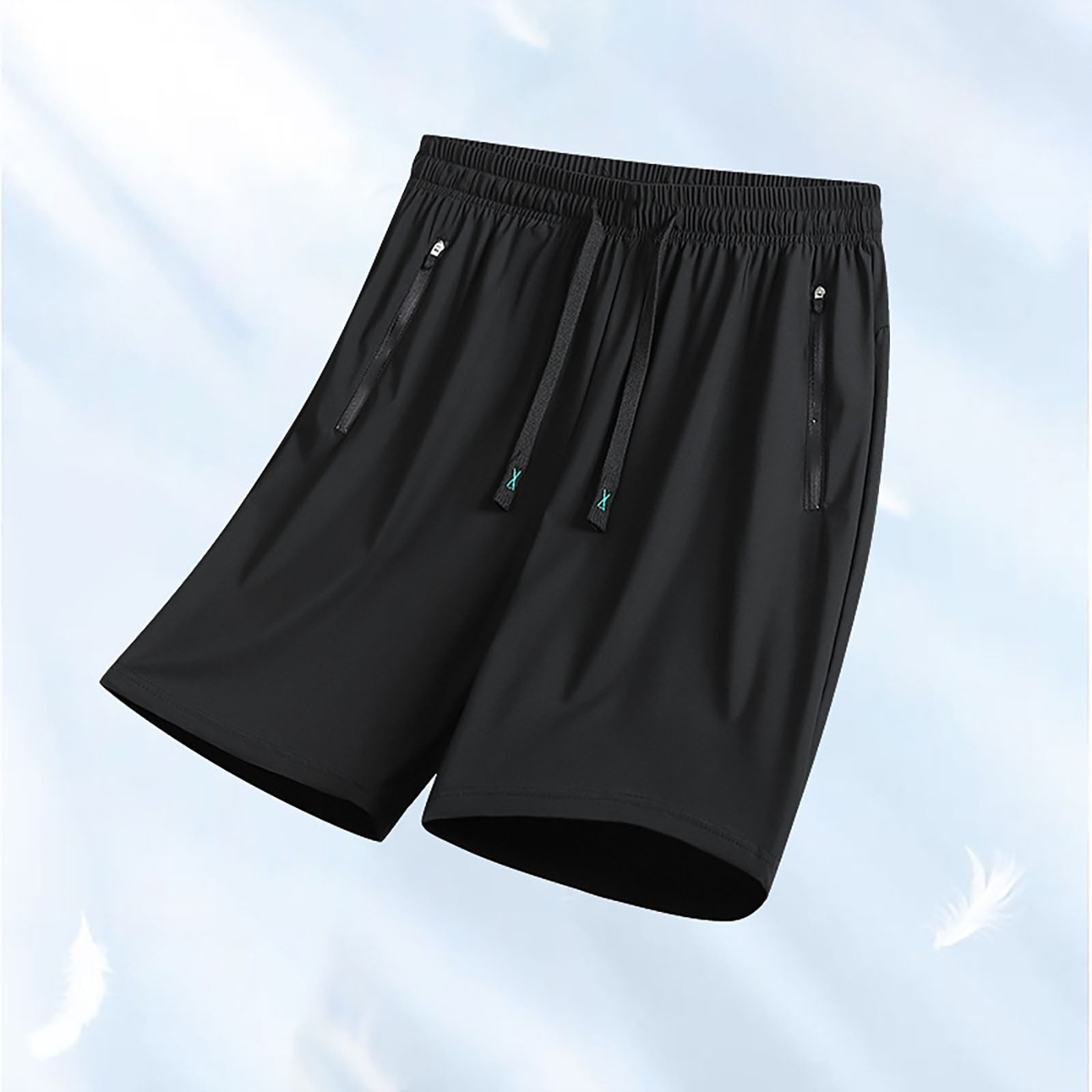 Baodmurt Mid Waist Shorts for Women Drawstring for Holiday, Black 5XL ...