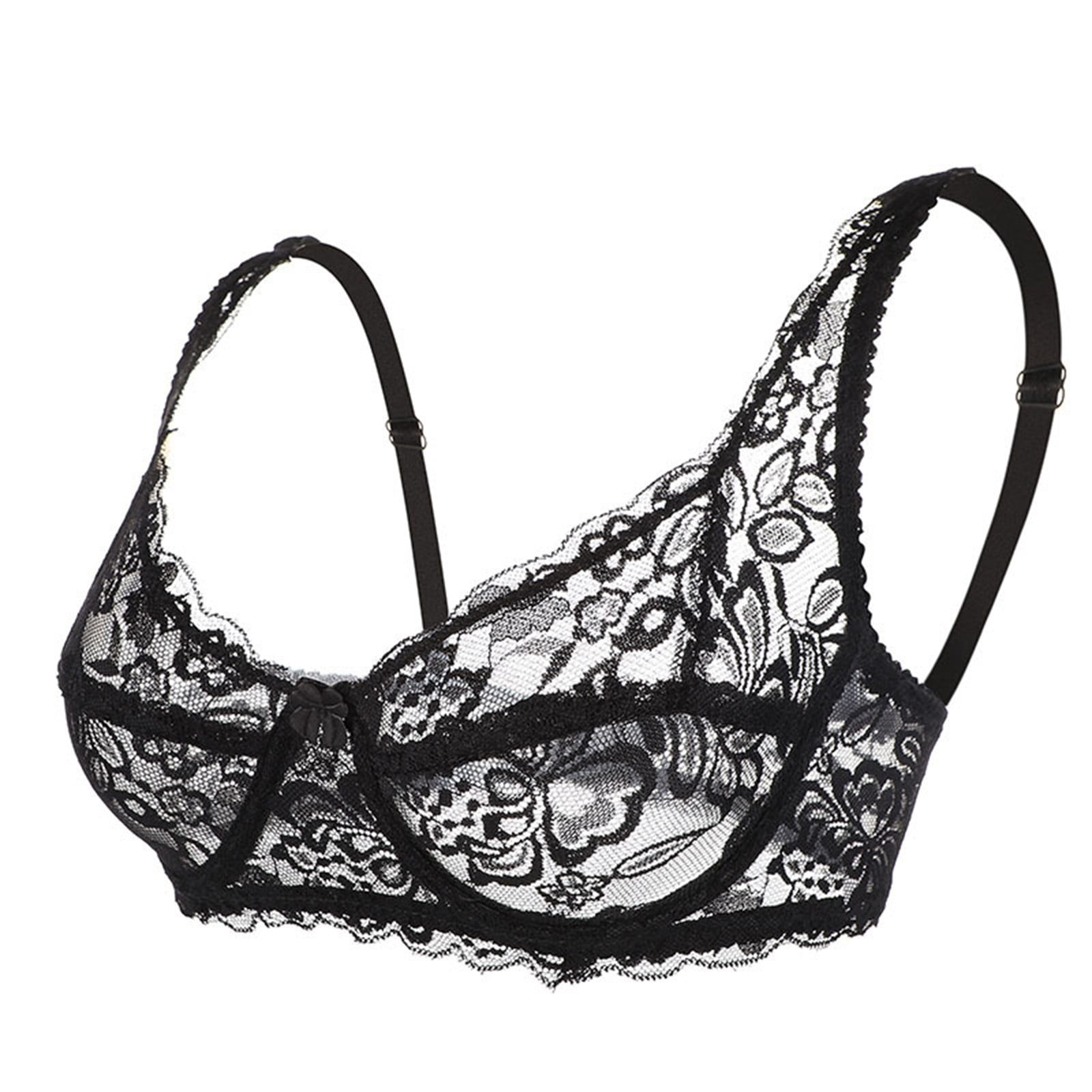 Baodmurt Underwire Bra, Lace Bra, Unlined, Unpadded, Plus Size, Full ...