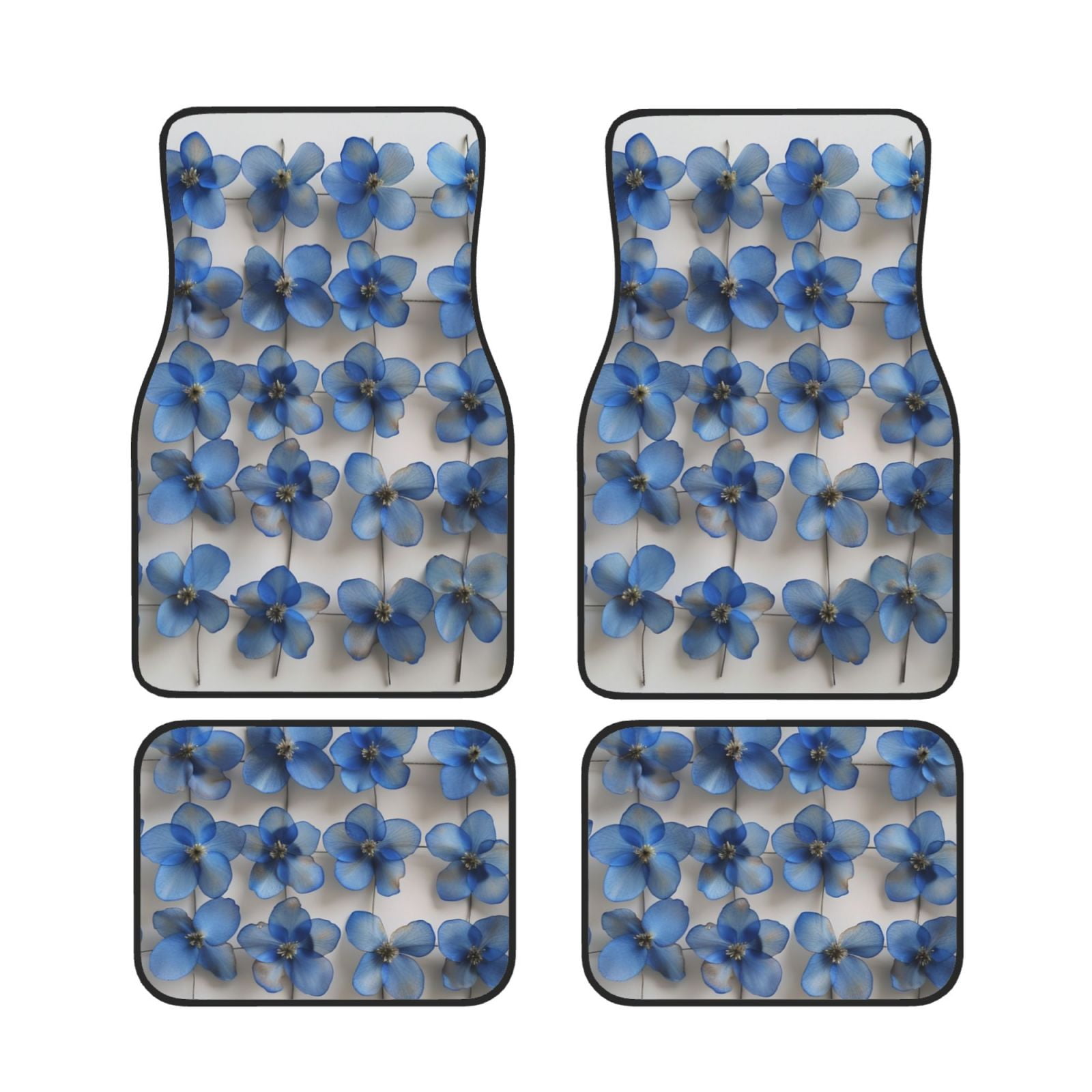 Baofahu Cobalt Blue Flowers 4 Pcs Car Truck Front Back All Weather ...