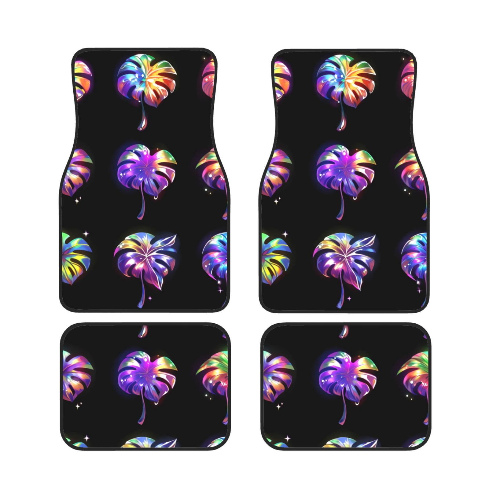 Baofahu Glowing Leafs 4 Pcs Car Truck Front Back All Weather Carpet ...