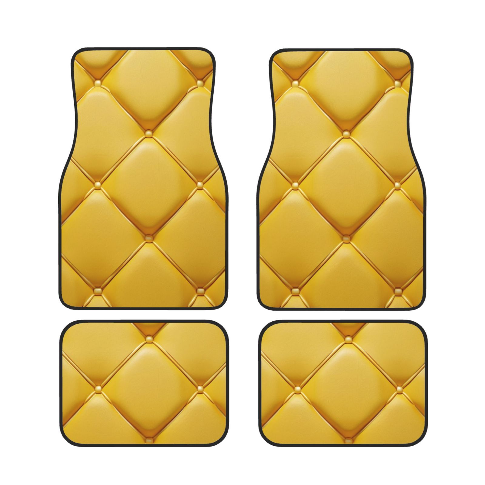 Baofahu Yellow Grid Pattern 4 Pcs Car Truck Front Back All Weather ...