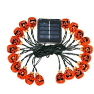 125 Solar Powered LED Halloween String Lights, 68 Feet - Purple ...