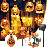 125 Solar Powered LED Halloween String Lights, 68 Feet - Purple ...