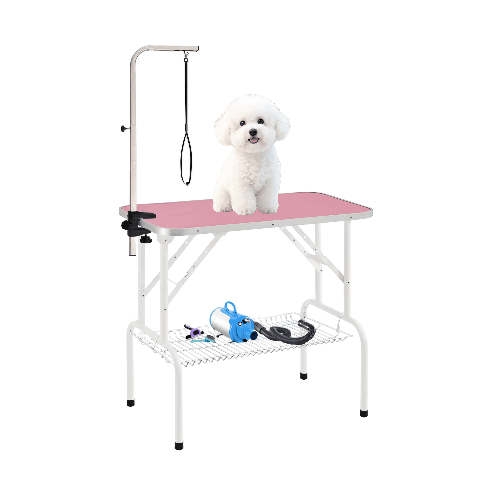 Baohe 32" Dog Grooming Table,Foldable Home Pet Bathing Station with ...