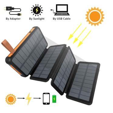 DuraHub - Solar Power USB Battery Bank with QI Wireless, Orange - True ...