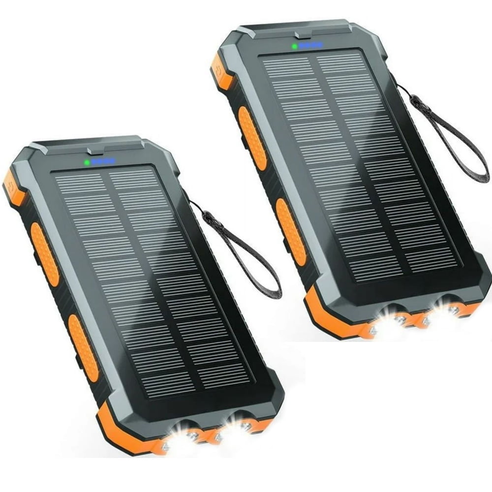 Baokaler 2PK Solar Power Bank, Portable Charger, 20000mAh Solar Charger ...