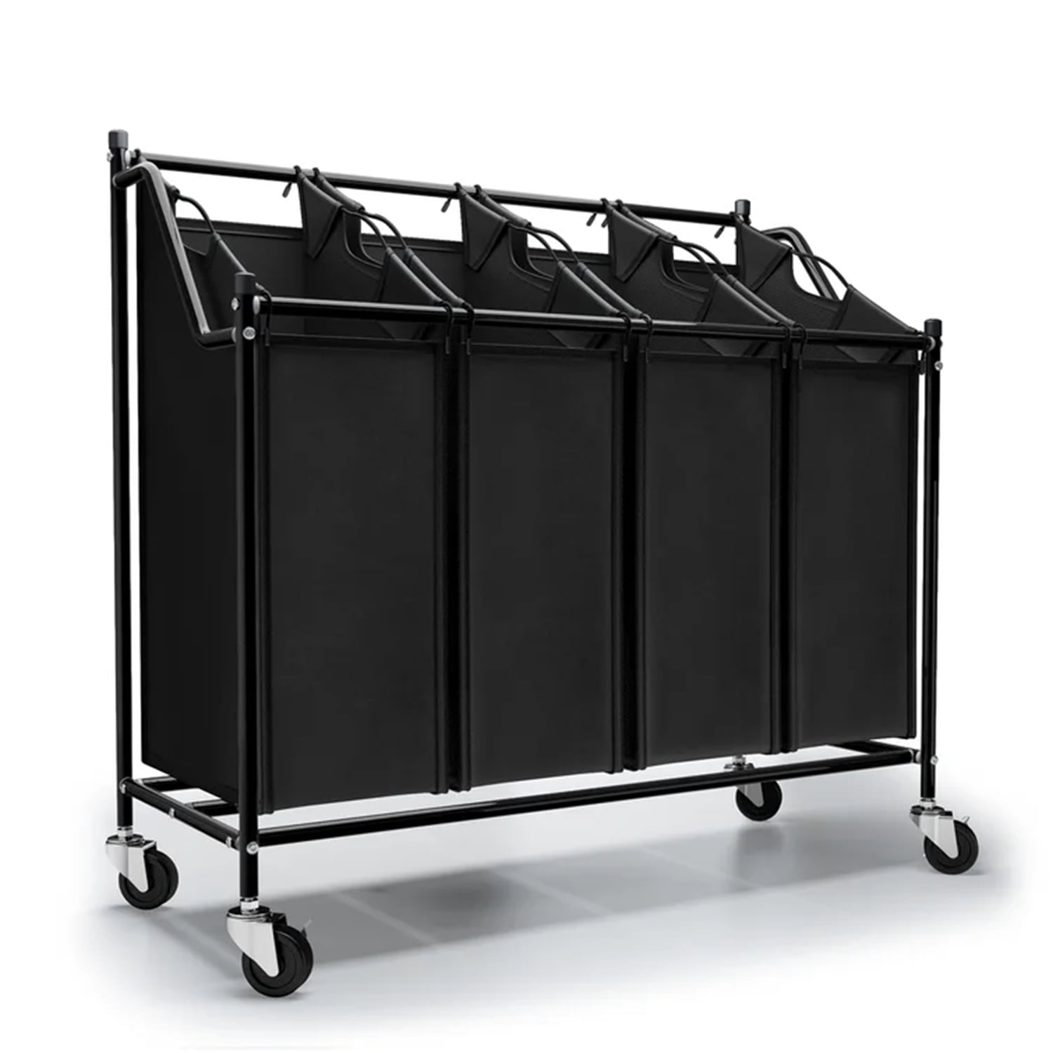 Baokaler 4 Bag Laundry Sorter Cart, Laundry Hamper Sorter with Heavy ...
