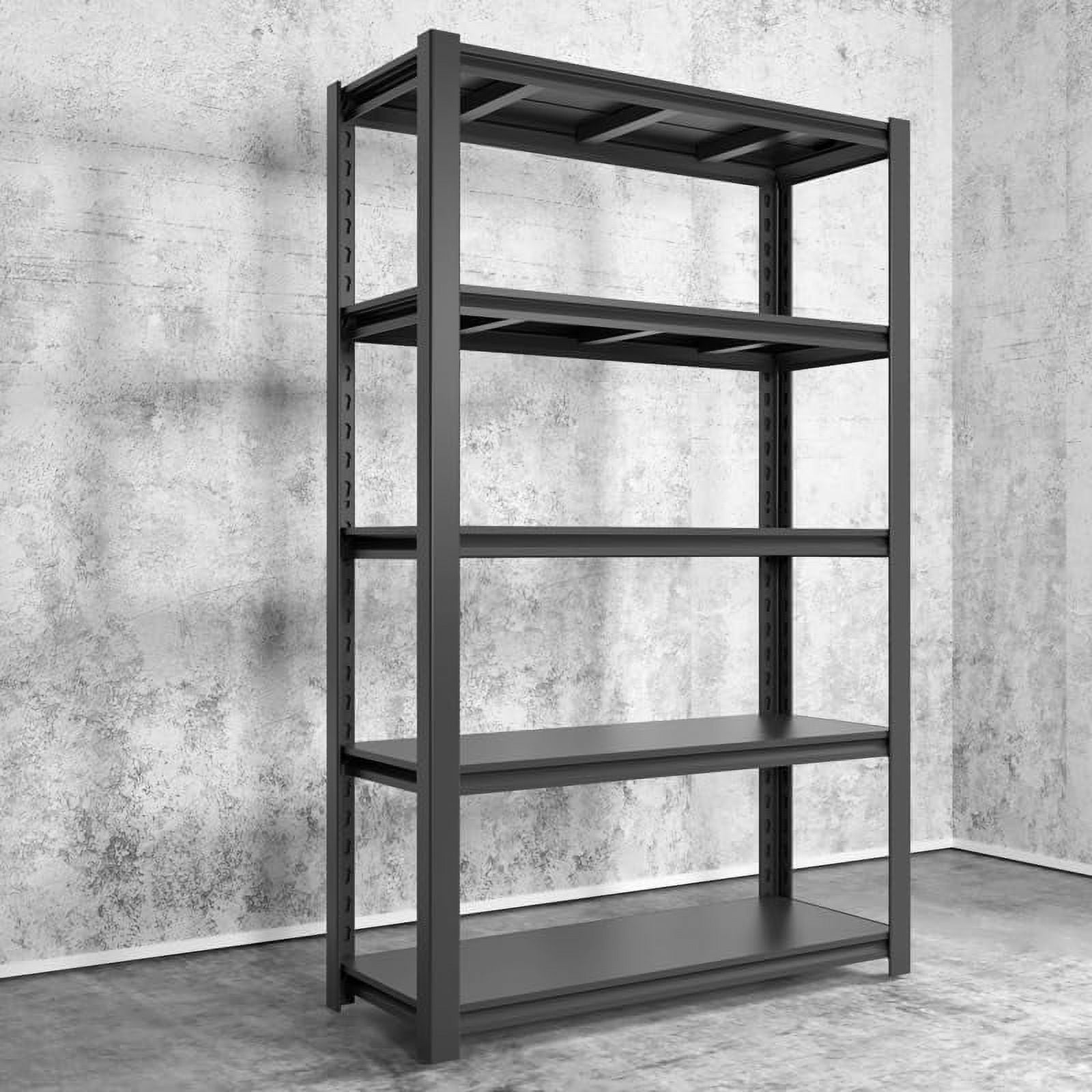 Baokaler 72"H Garage Utility Shelving Metal Heavy Duty 5 Tier Storage ...