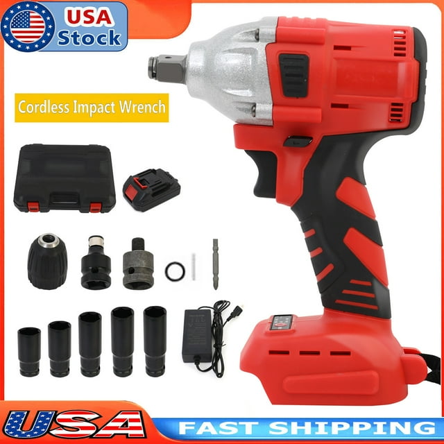 Baokaler Cordless Impact Wrench 1/2 inch Impact Gun, High Efficiency ...
