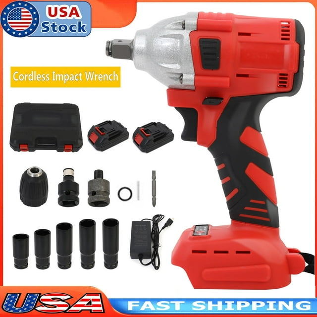 Baokaler Cordless Impact Wrench 1/2 inch Impact Gun, High Efficiency ...