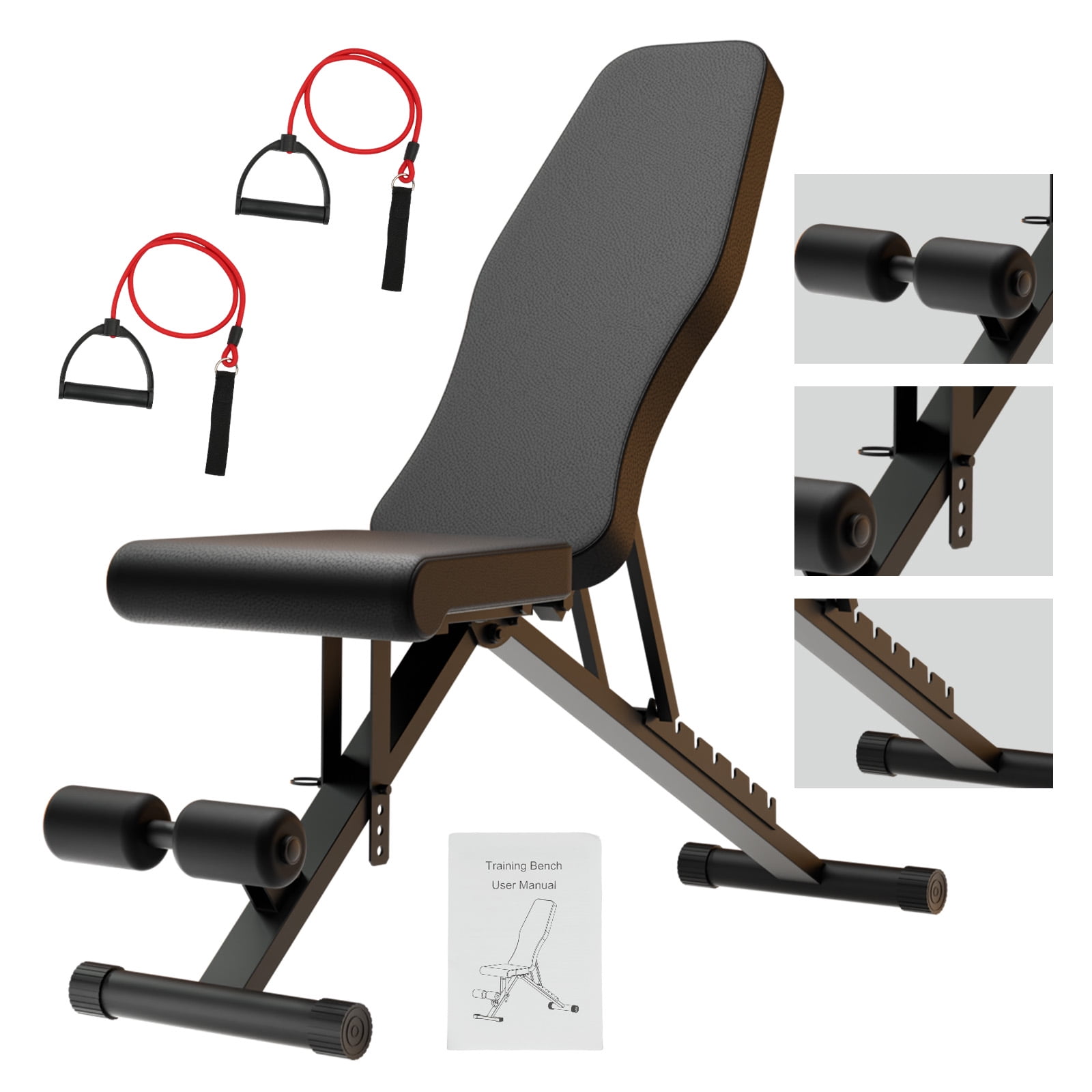 Weight Bench, Foldable Exercise Bench for Full Body Workout, 8-in-1 ...