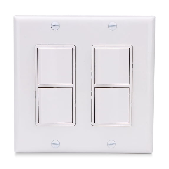 Baomain Decora Light Switch, Single Pole Rocker Switches with Included ...