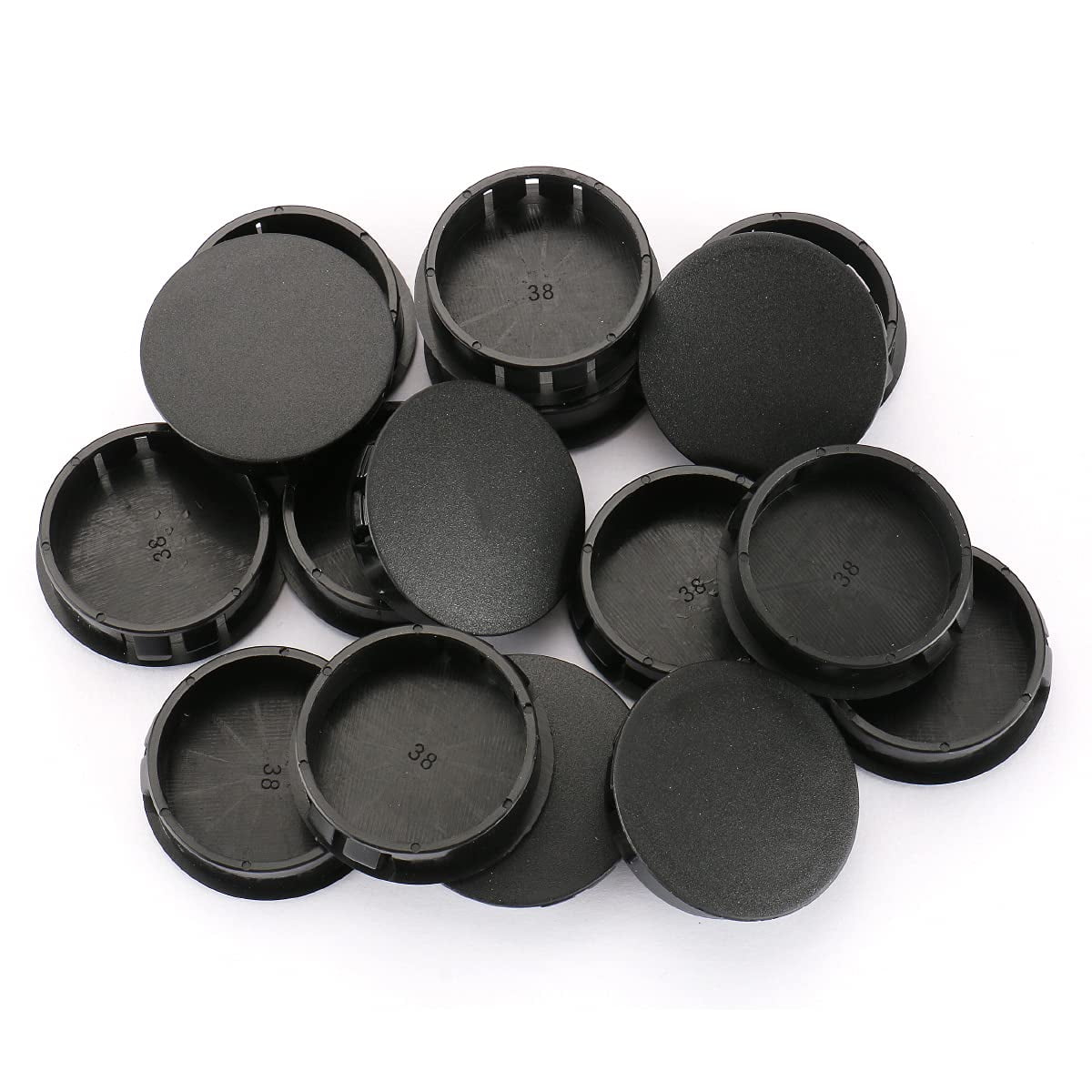 Baomain Plastic Black Locking Hole Plugs Panel Fastener Cover (25PCS ...